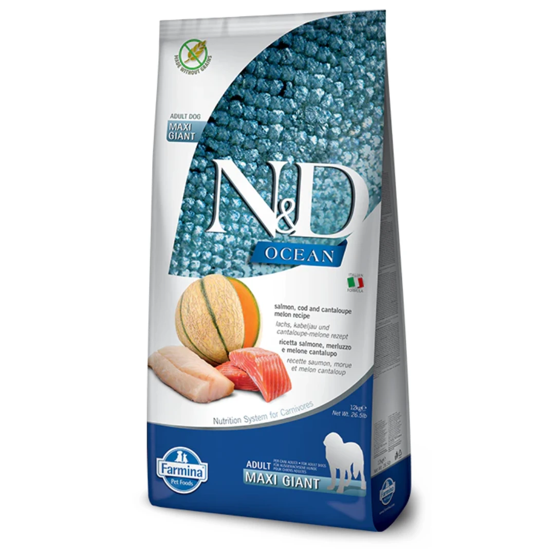 Farmina - Ocean - Dog Formula - Salmon, Cod & Cantaloupe Maxi Giant 26 ...