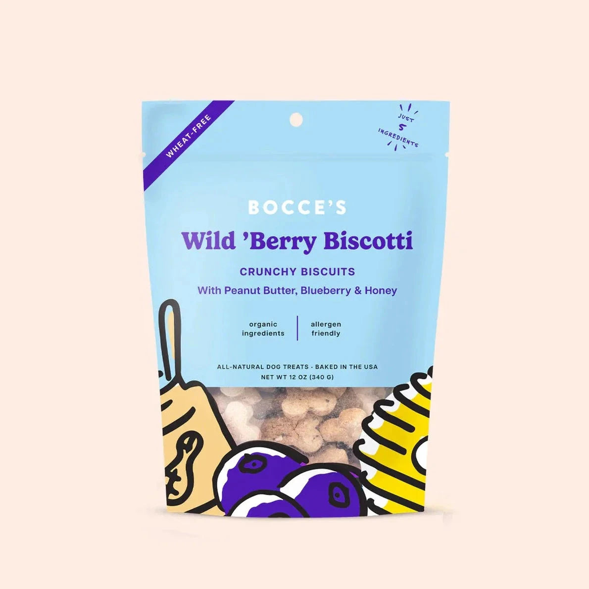 Bocce's Wild 'Berry Biscotti Biscuits for Dogs