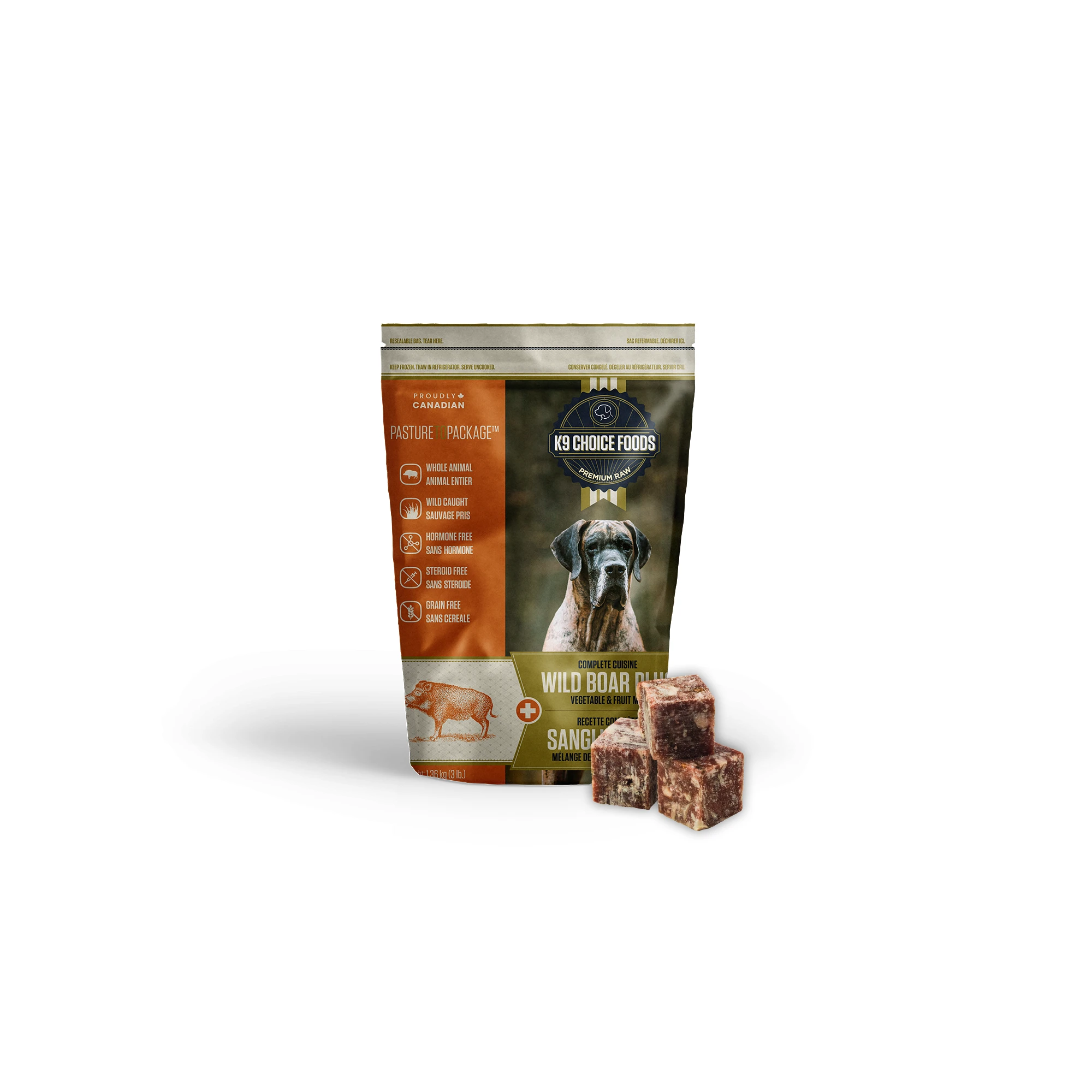 K9 Choice Foods® Lil Guys Plus Wild Boar Frozen Dog Food